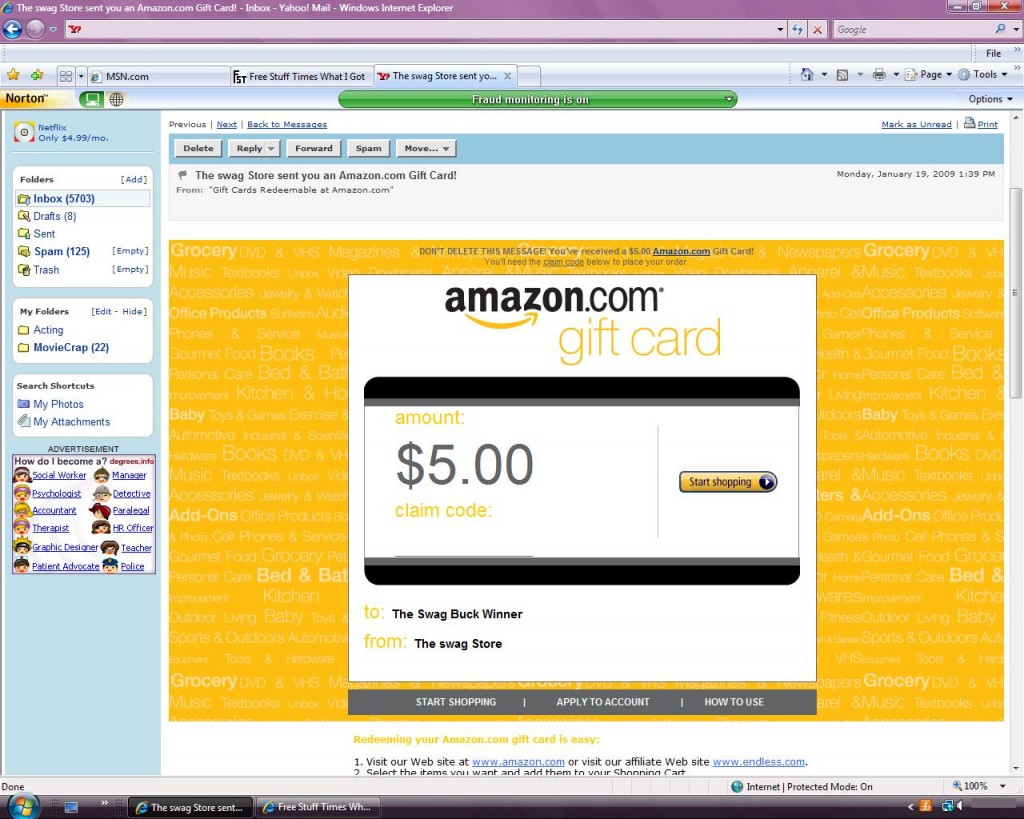 $5 Amazon Gift Card From Swagbucks • Free Stuff Times What I Got