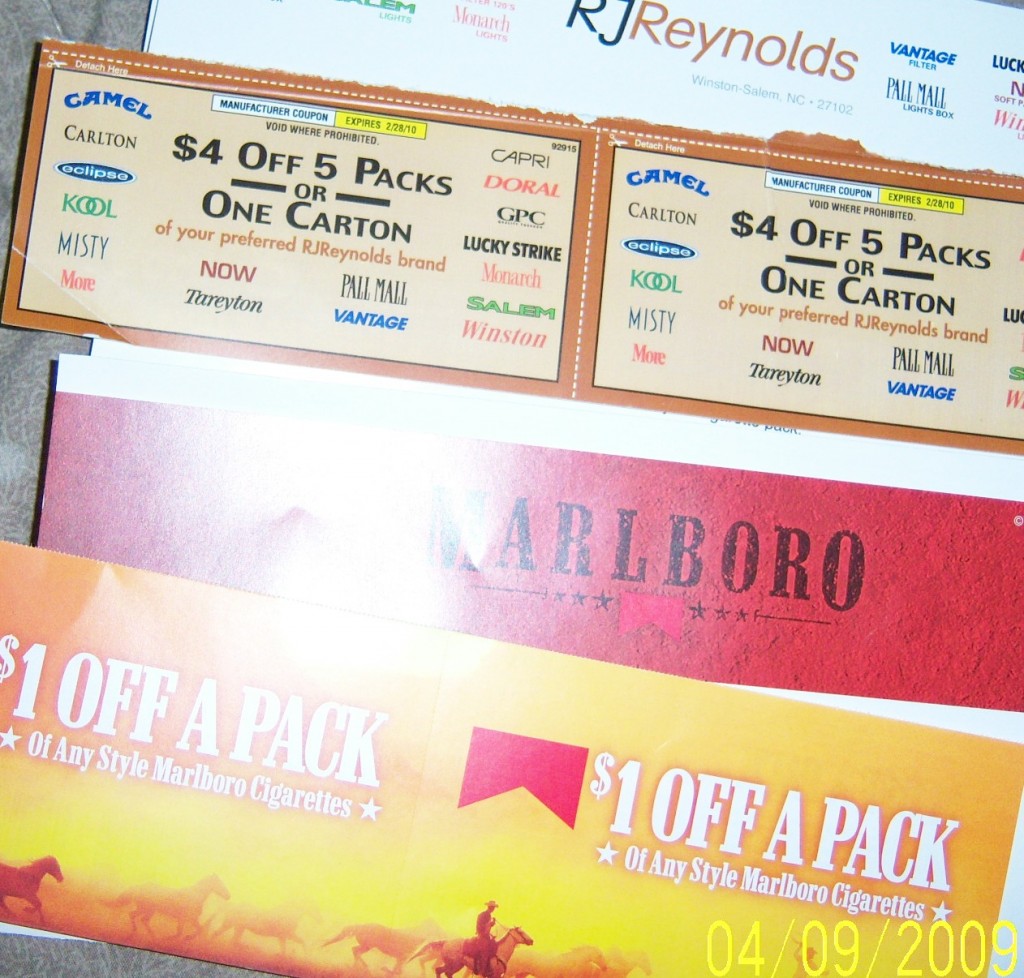 Marlboro and RJ Reynolds coupons