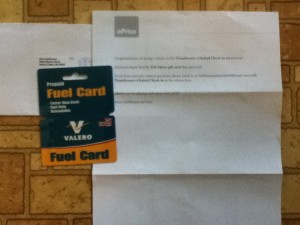 Winner in the Transformers 4 Refuel Check-In promotion – Won a $10 ...