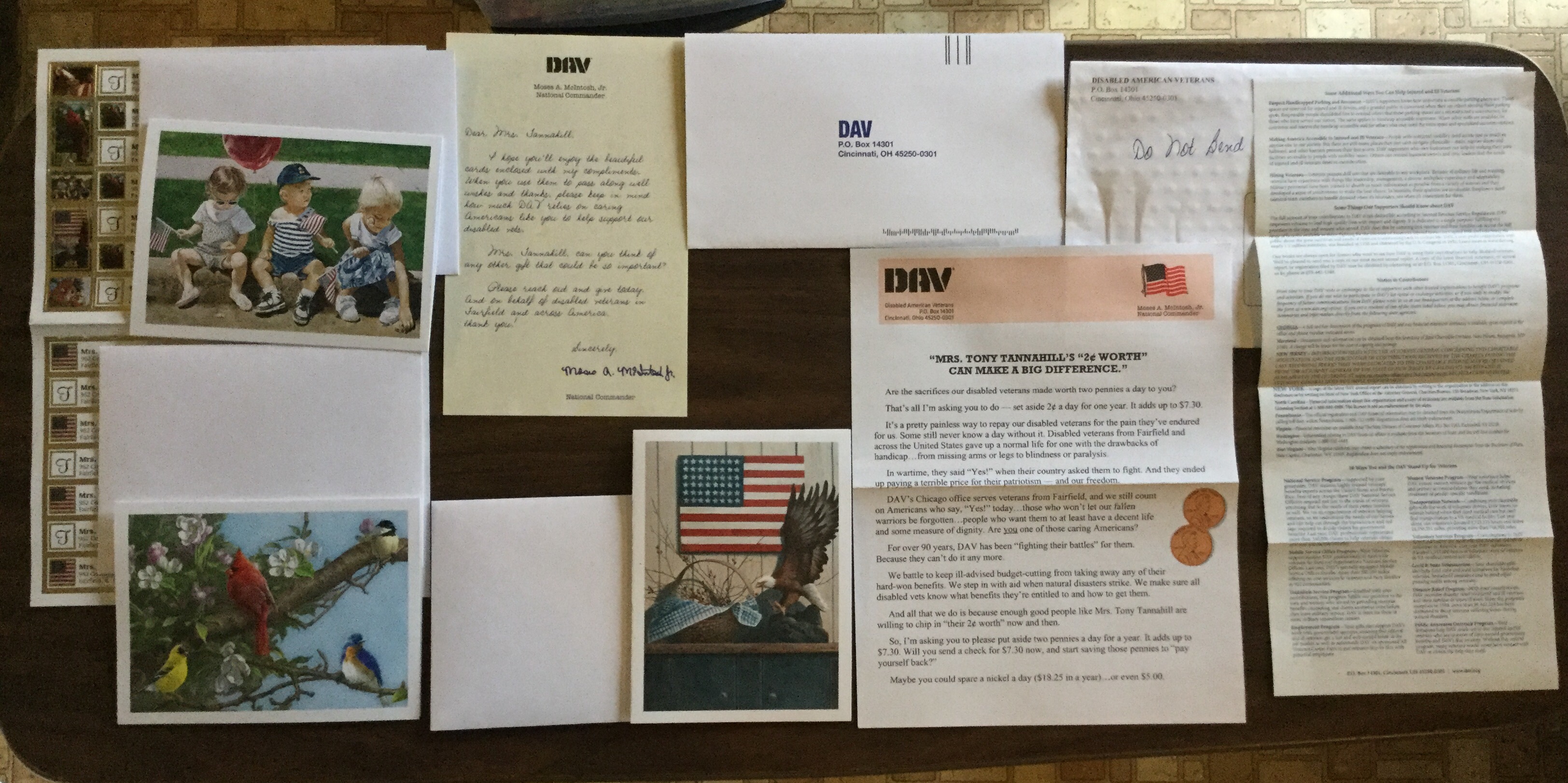 📫 Thank you very much Disabled Americans Veterans 🎀 for our address ...