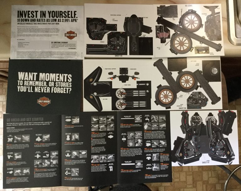 Free Harley-Davidson paper motor cycle