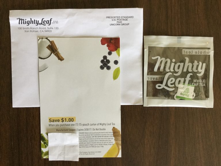 Free Mighty Leaf Green Tea Tropical sample