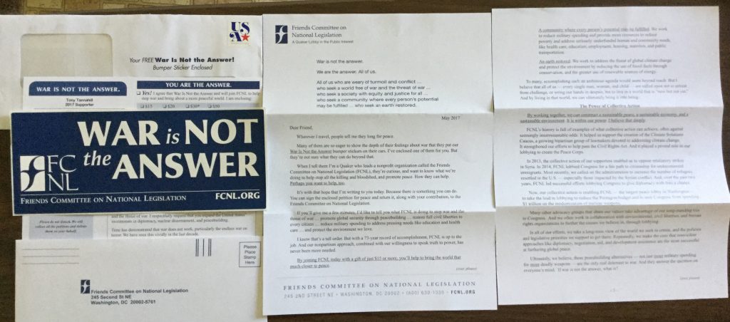 Free WAR is NOT the ANSWER Bumper Sticker - Free Stuff Times What I Got