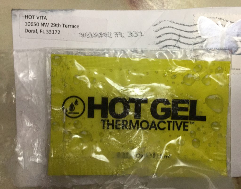Free Hot Vita HÓT GEL Thermoactive Sample