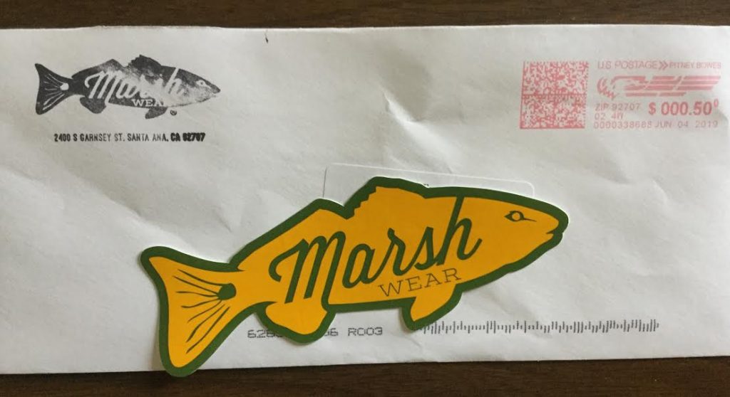 Free Marsh Wear Clothing Fish Sticker